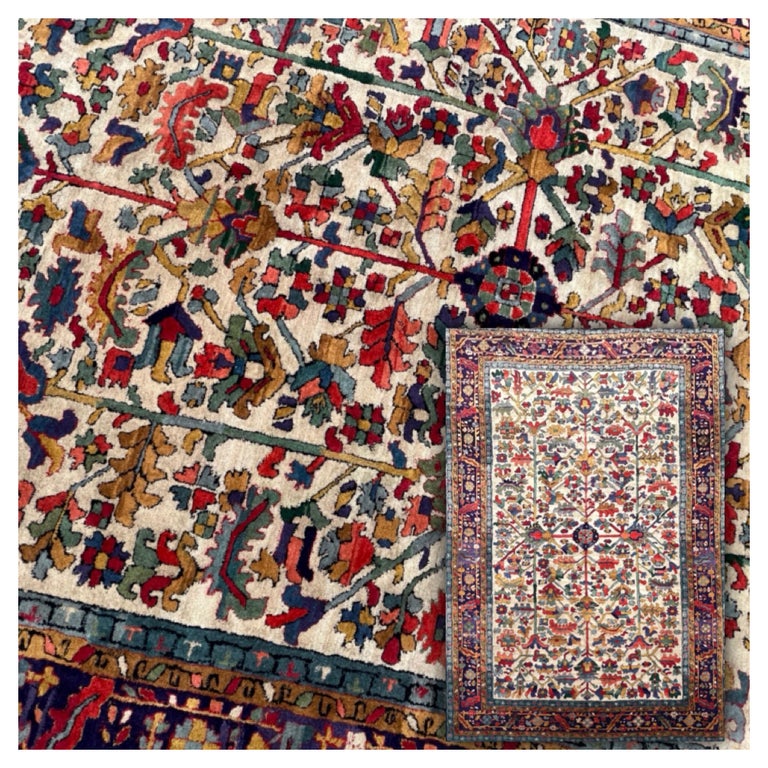 Tetex Rug Design Hériz Sérapi For Sale at 1stDibs