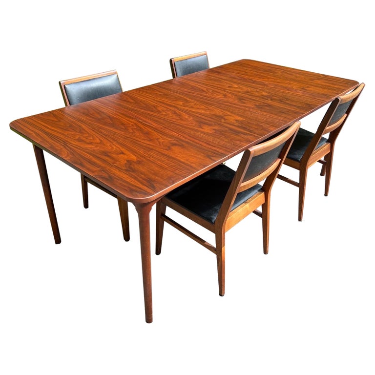 Walnut Dining Set with Four Chairs by Jack Cartwright at 1stDibs