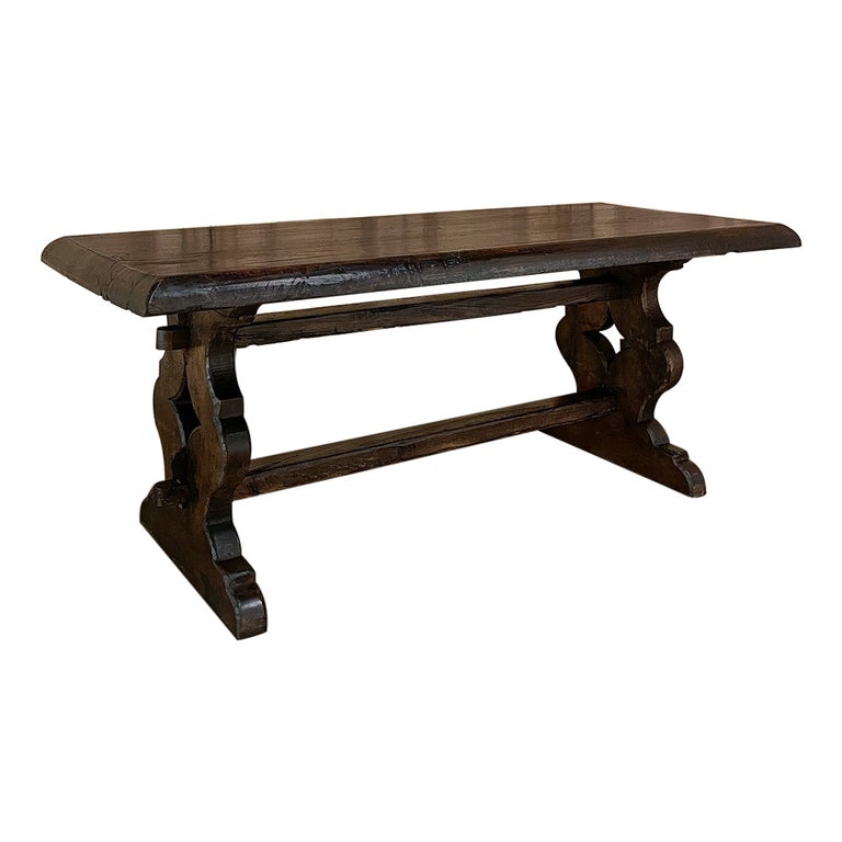 Rustic Tuscan Trestle Table For Sale at 1stDibs