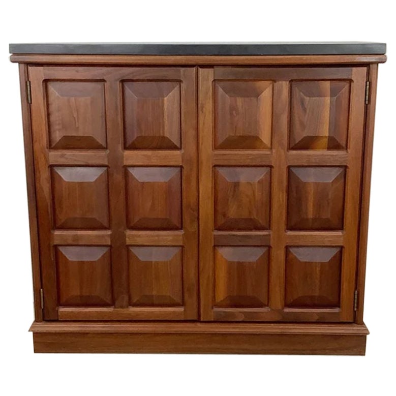 Rare Danish Modern Teak Console w / Floating Bookshelf Top at 1stDibs