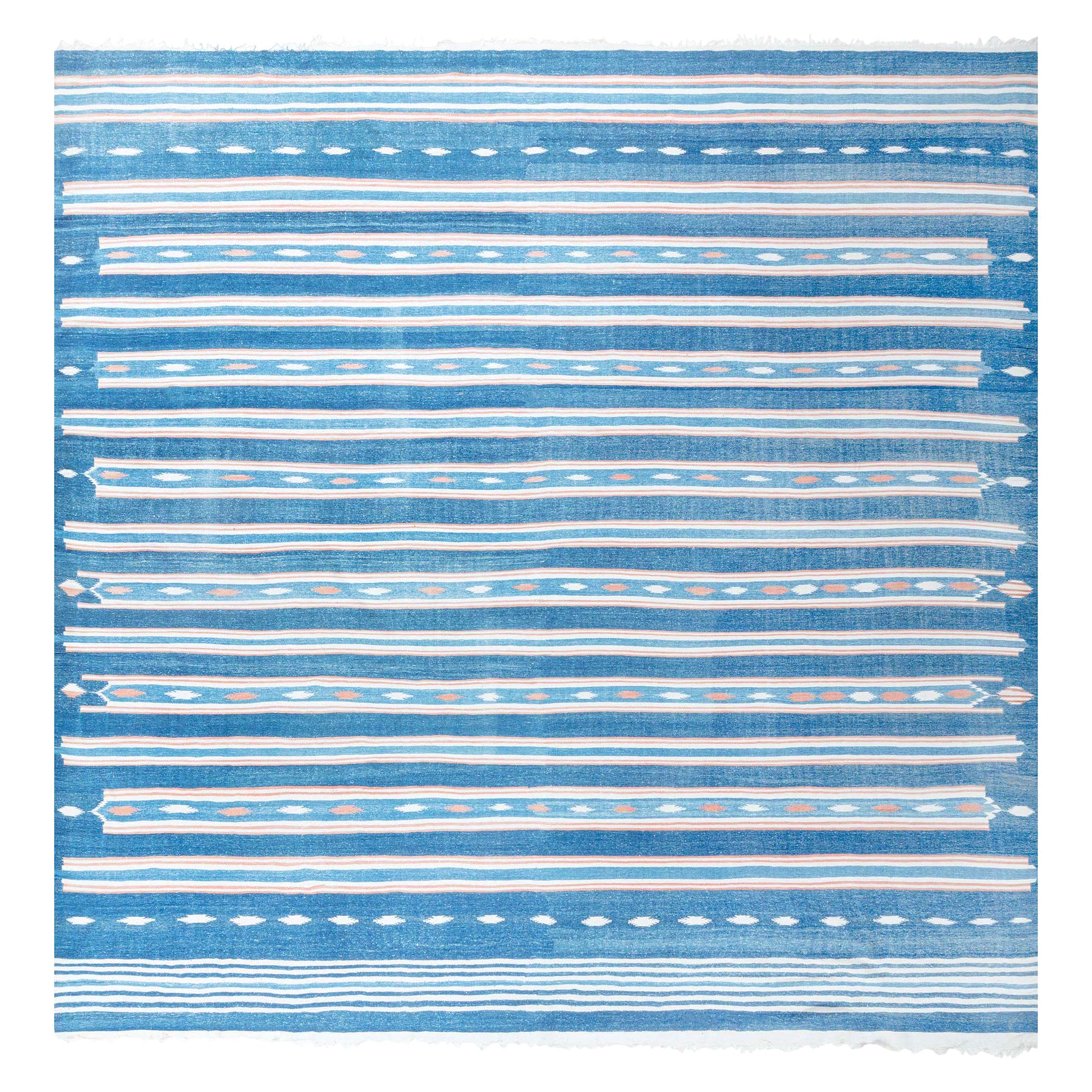 Blue Indian Rug at 1stDibs