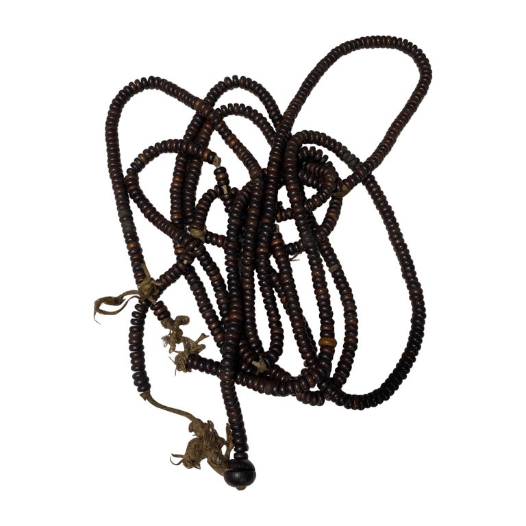 Japanese Edo Temple Shrine Buddhist Monk Juzu Prayer Beads Mala Rosary ...