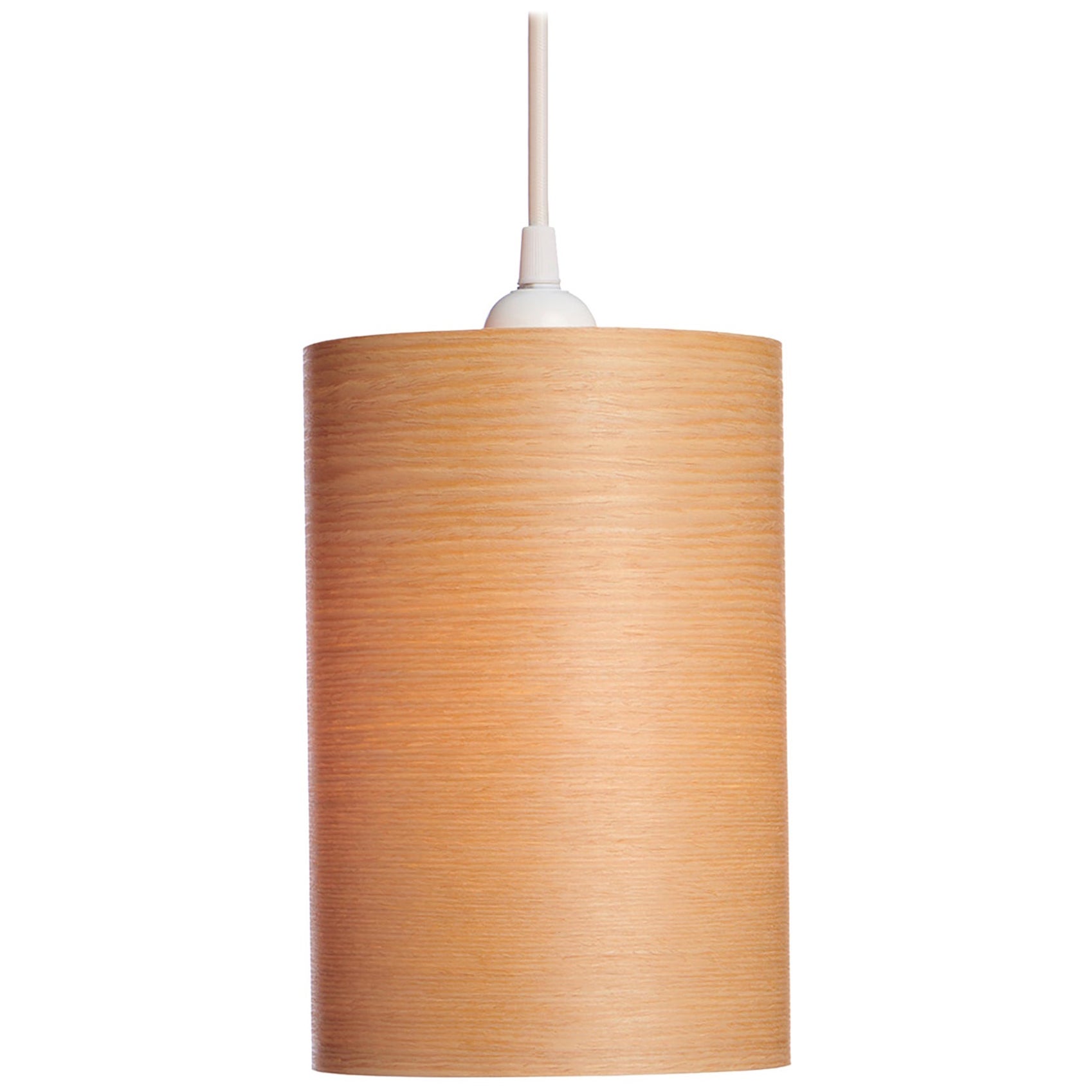 Mid-Century Modern Teak and Cork Ball and Slat Cylinder Pendant Light ...