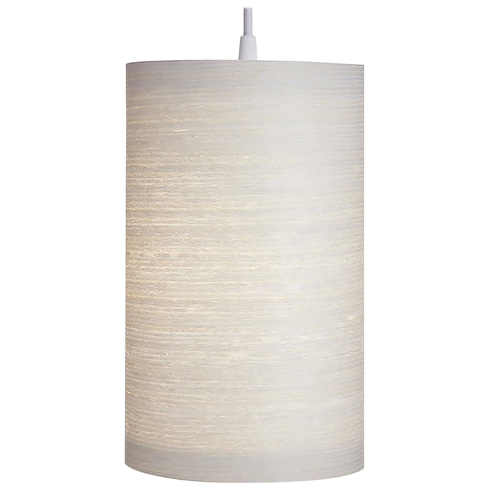 Mid-Century Modern Teak and Cork Ball and Slat Cylinder Pendant Light ...