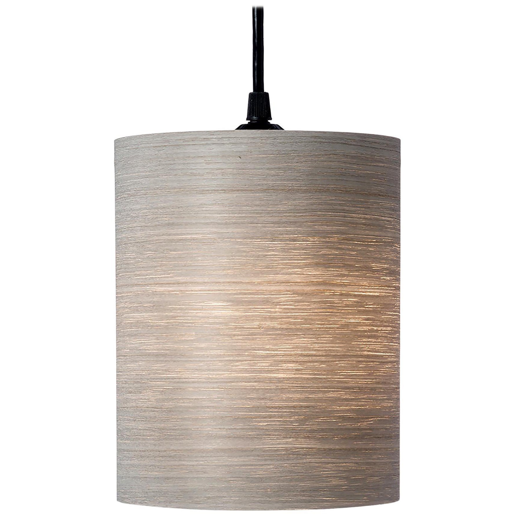 CENTA a Mid-Century Modern Style White Wood 8.5" Veneer Pendant For ...