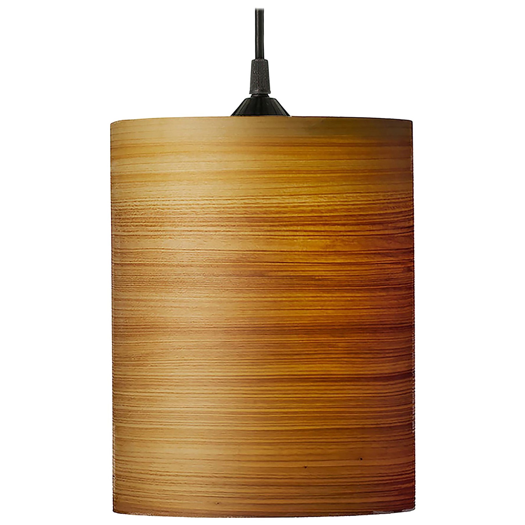 CENTA a Mid-Century Modern Style White Wood 8.5" Veneer Pendant For ...