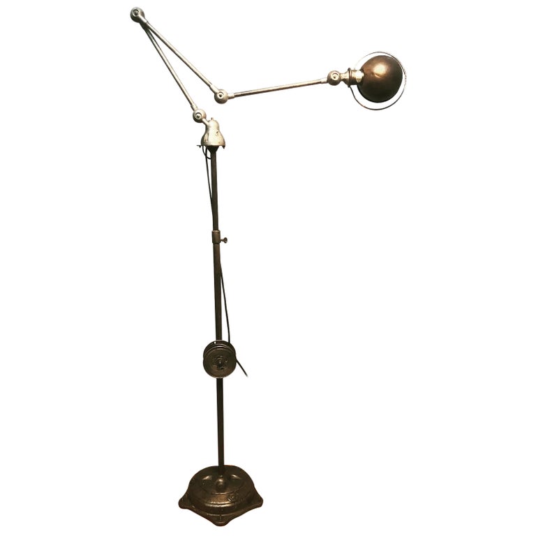 Vintage Jielde Industrial Floor Lamp For Sale at 1stDibs