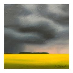 "Gentle Prairie Rain" Green, Blue Oil Landscape by Storm Chaser Ian ...