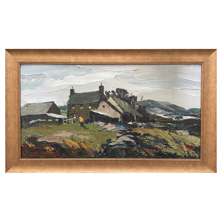 Donald McIntyre 'English', Winter, North Wales, Oil on Board For Sale ...