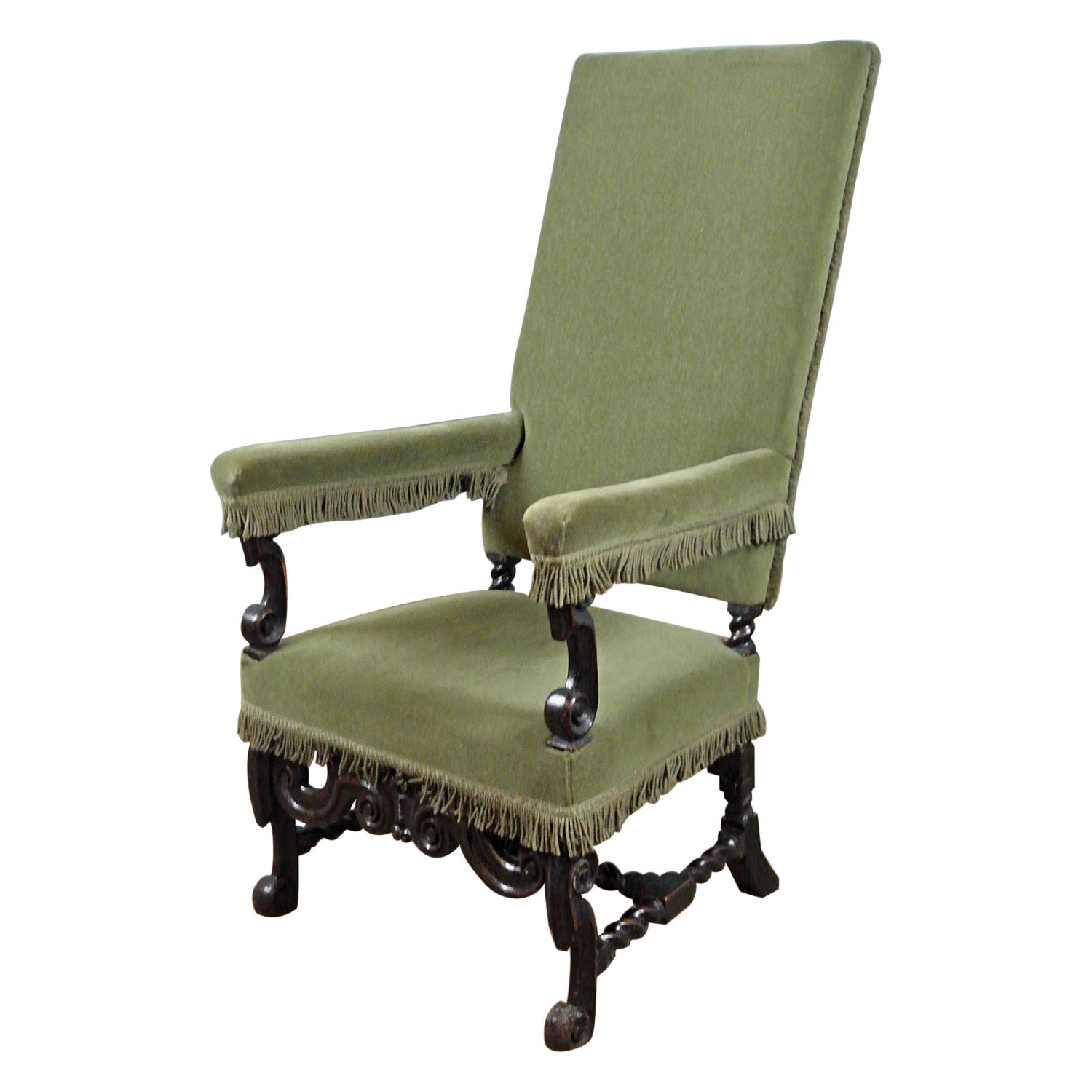 Lovely William and Mary Period Oak Armchair, c. 1690 For Sale at 1stDibs