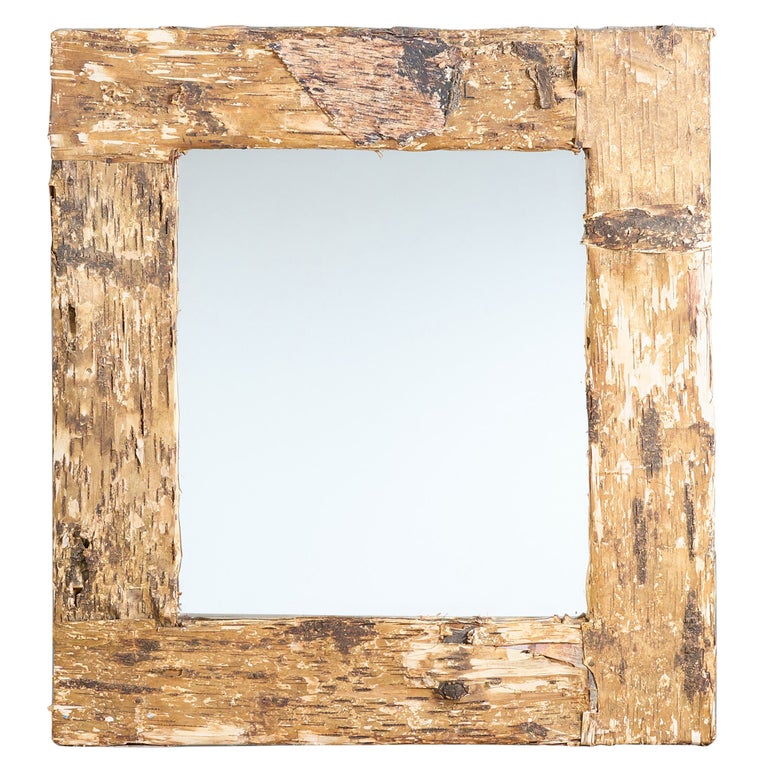 Birch Bark Framed Mirror For Sale at 1stDibs