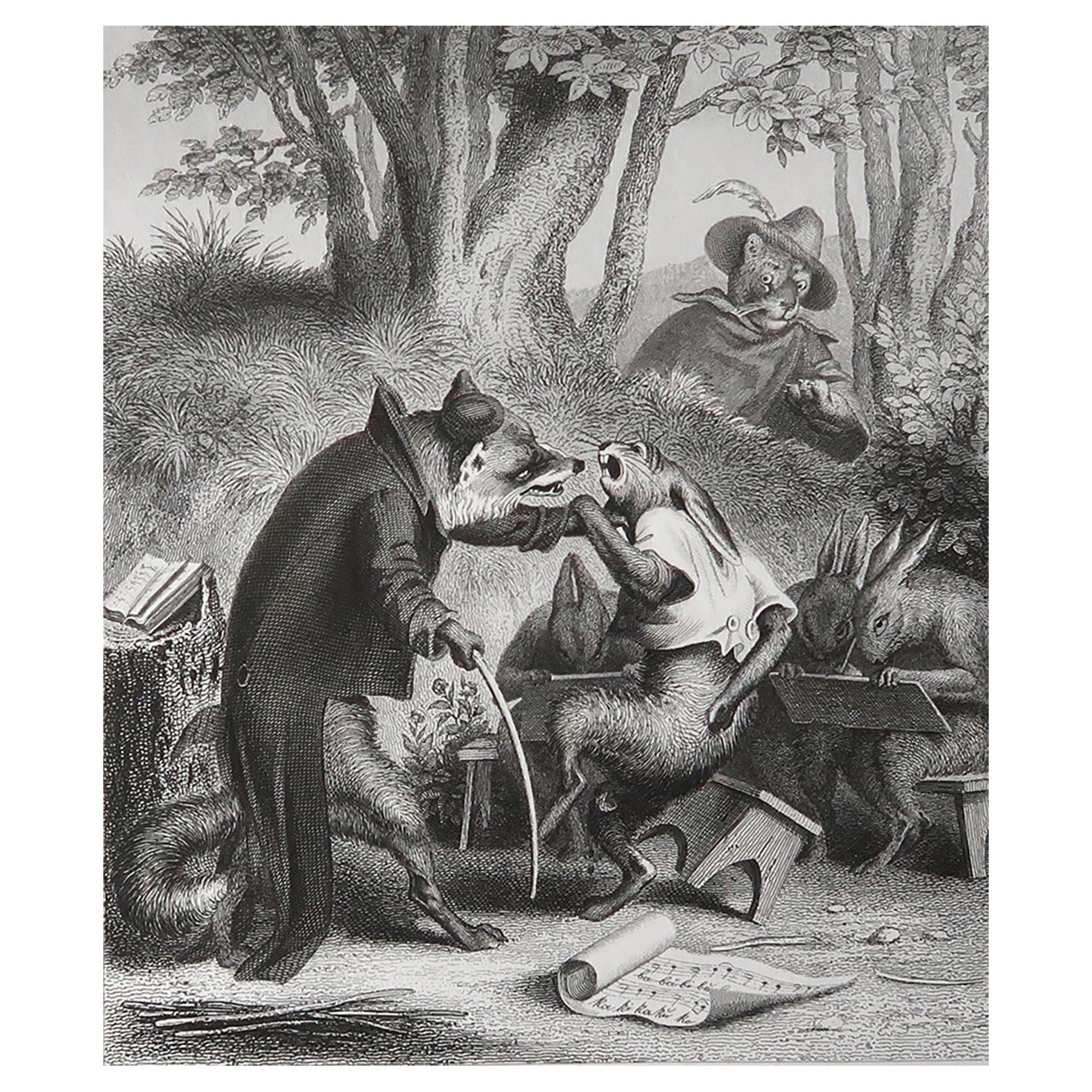 Original Antique Print After Heinrich Leutemann, Reynard the Fox and ...