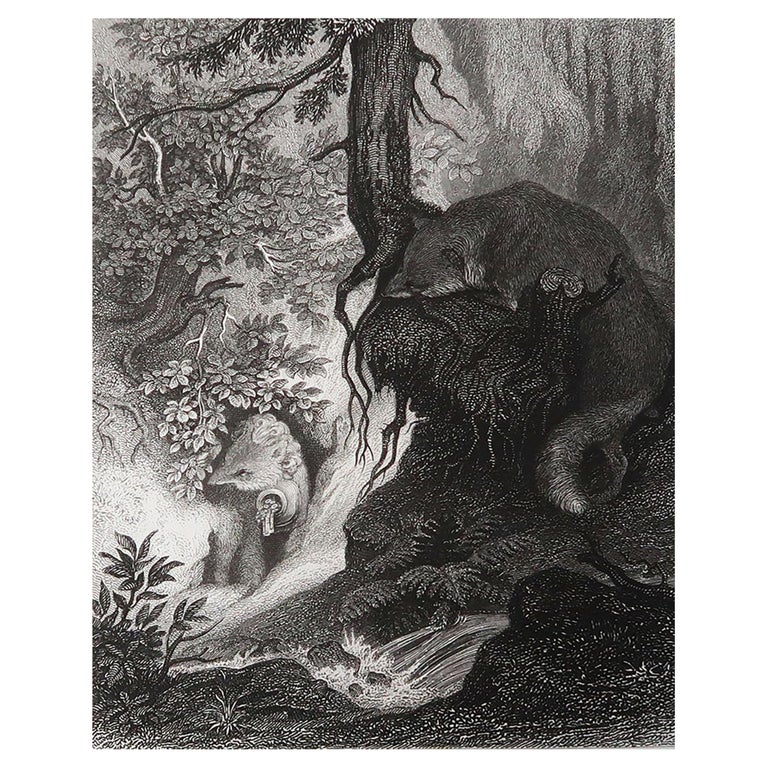 Original Antique Print After Heinrich Leutemann, Reynard The Fox's ...