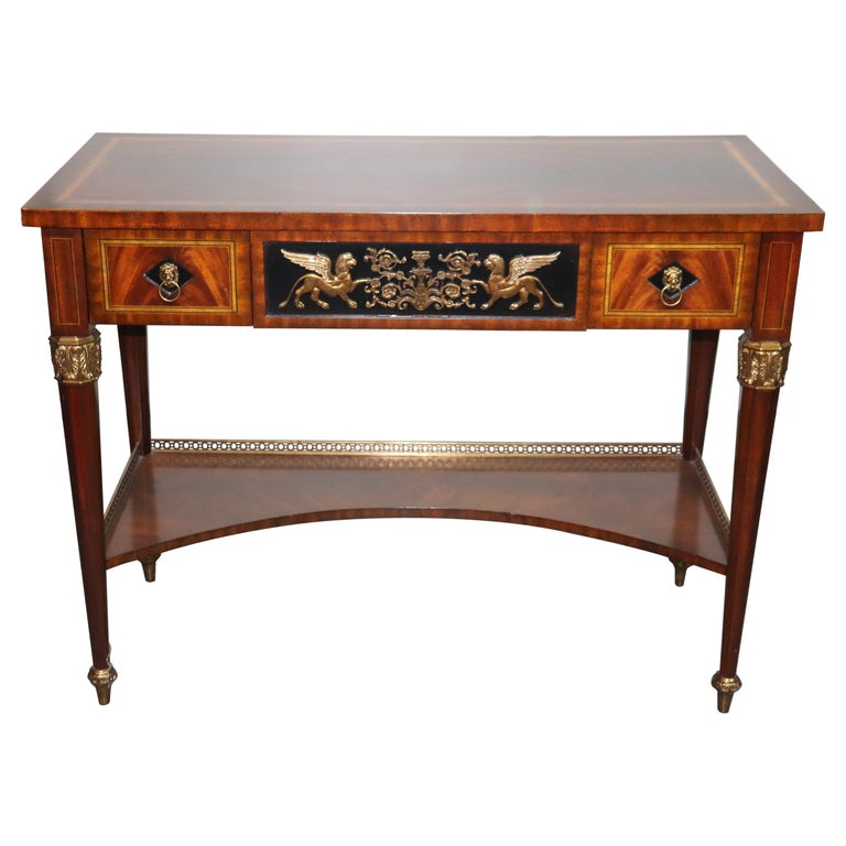 Flame Mahogany Maitland Smith Bronze Mounted Griffin French Empire ...