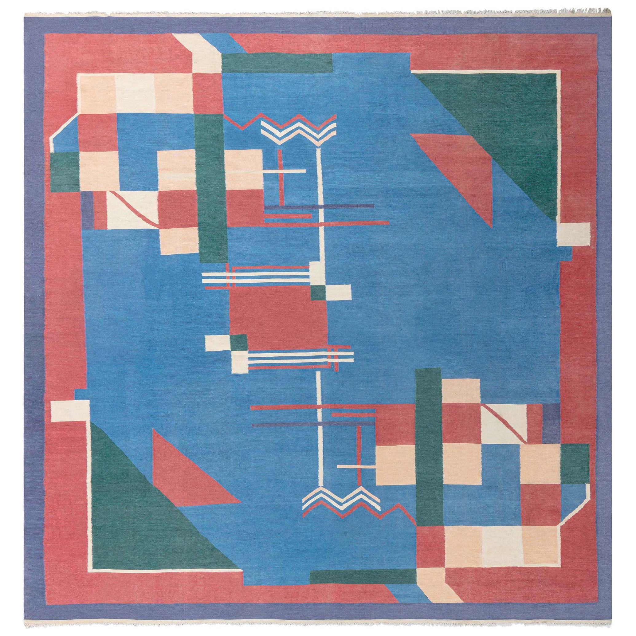 Vintage Indian Dhurrie Rug by Doris Leslie Blau For Sale at 1stDibs