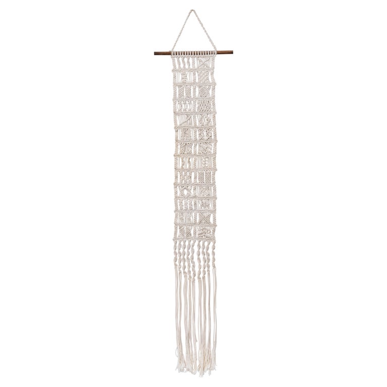 Macrame Wall Hanging Art Sampler For Sale at 1stDibs