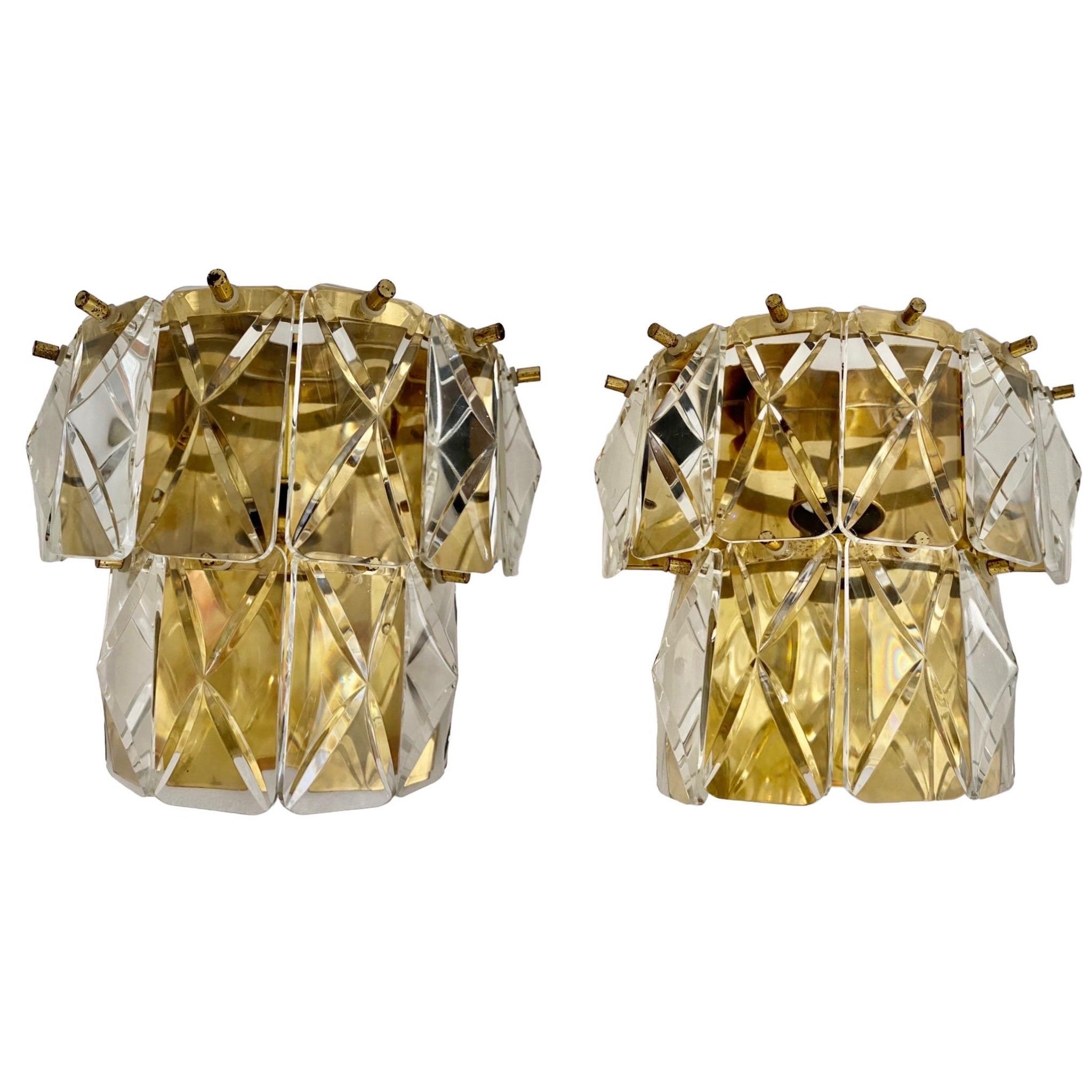Kinkeldey Wall Lighting Glass Chrome Structure, Austria 1970 For Sale ...