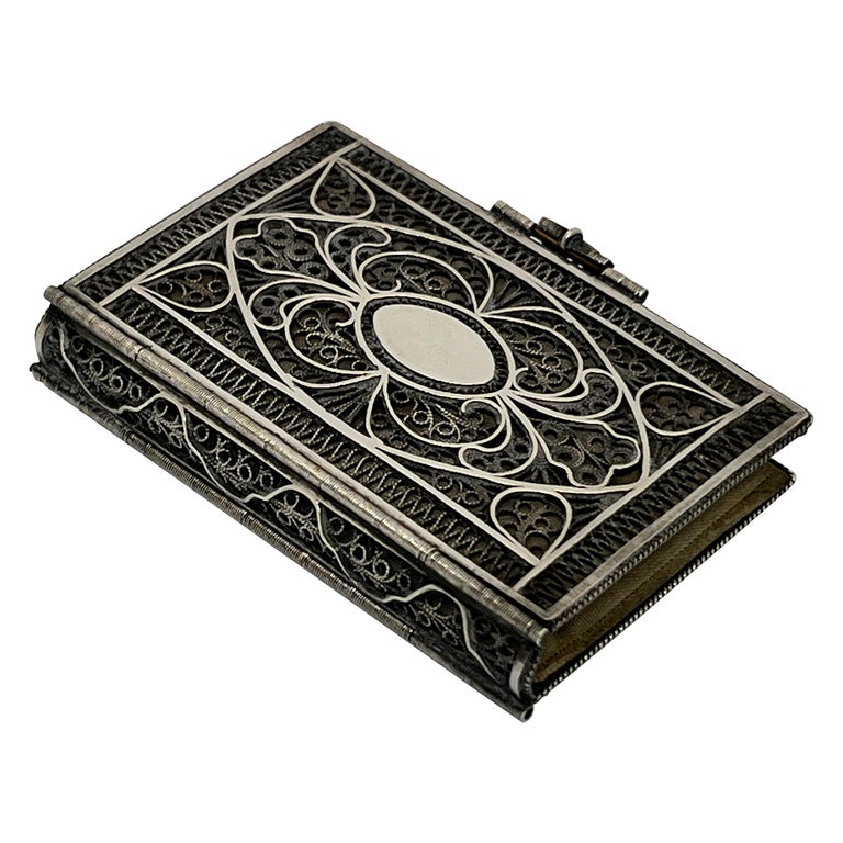 Silver Filigree Needle Book Modelled in the Form of a Book. English, C ...