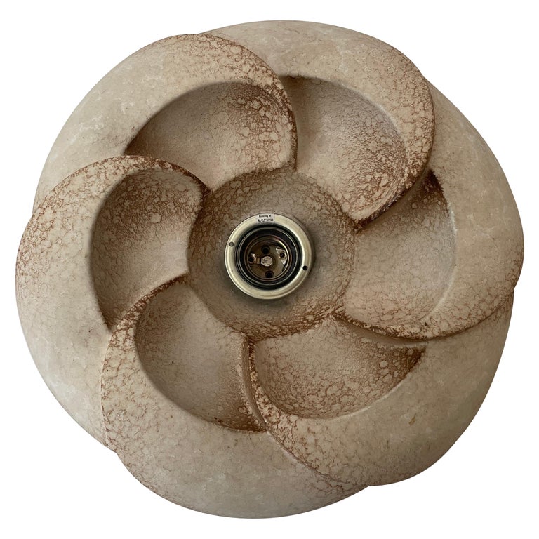 Flower Design Ceramic Flush Mount Ceiling Lamp, 1960s, Germany For Sale ...