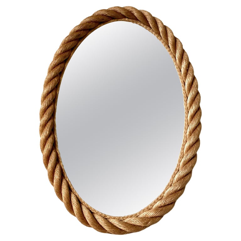 Large elliptical rope frame mirror by Adrien Audoux and Frida Minet ...