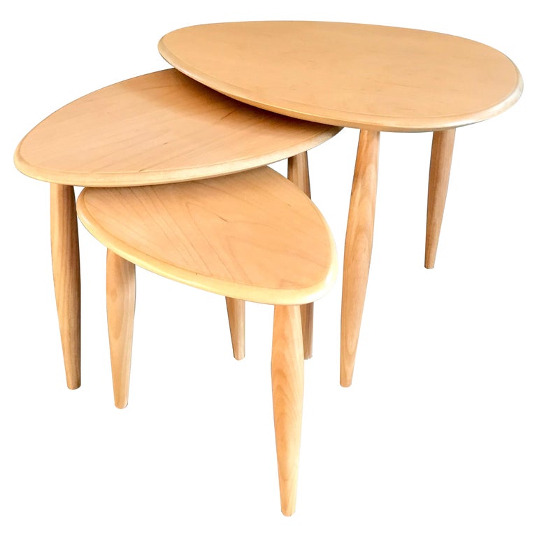 Custom Tripod Oval Nesting Tables at 1stDibs