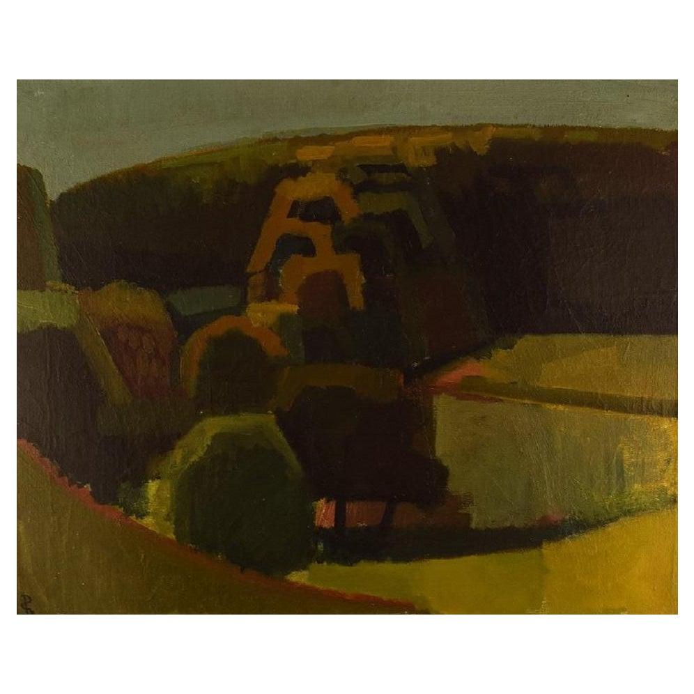 Harald Kjær, Danish Artist. Field Landscape with Grazing Cows at 1stDibs