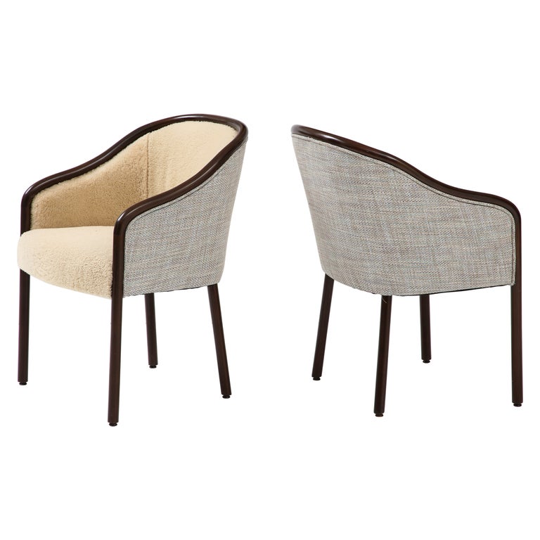 Ward Bennett Sheepskin Side, Dining Chairs, 2-6 For Sale at 1stDibs