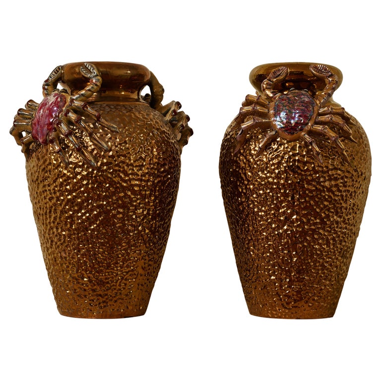"Crab" Vases in Ceramic For Sale at 1stDibs