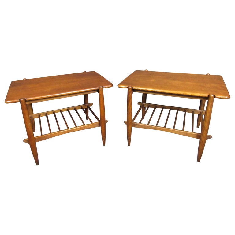 Pair of Vintage Conant Ball Side Tables For Sale at 1stDibs