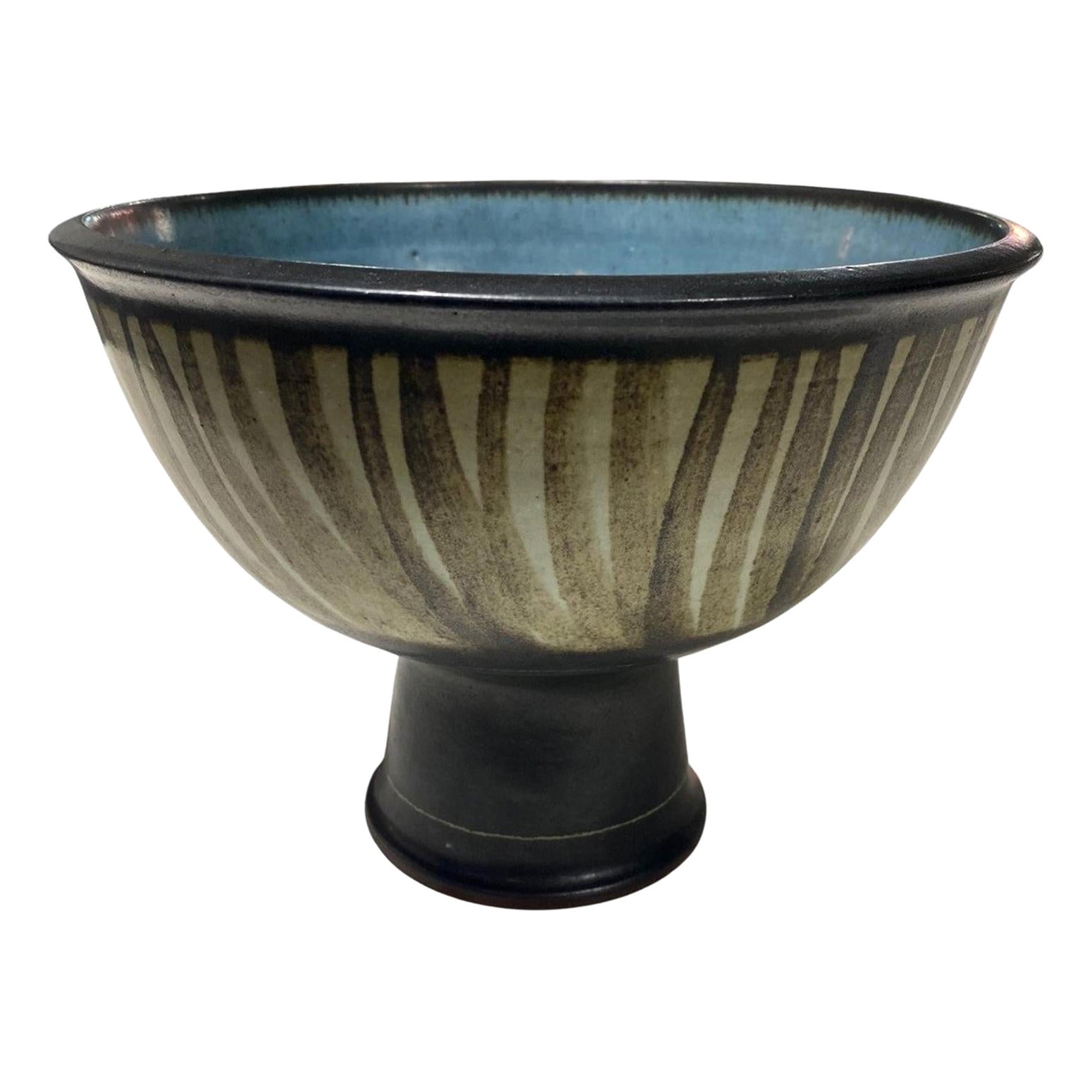 Rare and Unusual Signed Elsinore Pottery Spongeware Bowl For Sale at ...