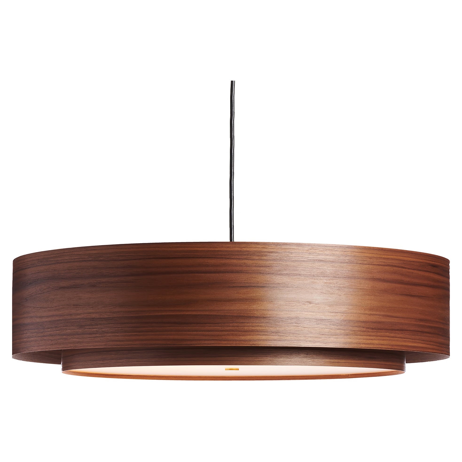 Mid-Century Limited-Edition Walnut 23" Chandelier Pendant For Sale at ...