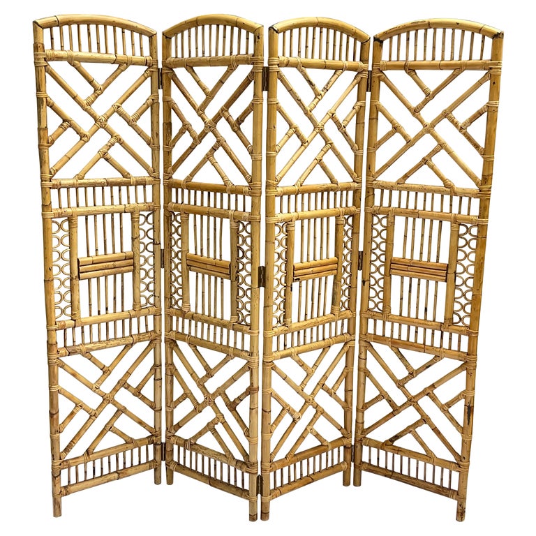 1970s Brighton Style Rattan Screen For Sale at 1stDibs