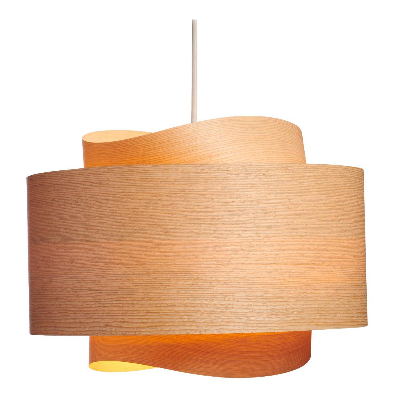 Half BOWEN Mid-Century Gray Wood 30" Chandelier Pendant For Sale at 1stDibs