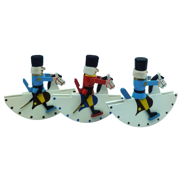 Mid-20th Century Vintage Set of German Christmas Nutcracker Sculptures ...