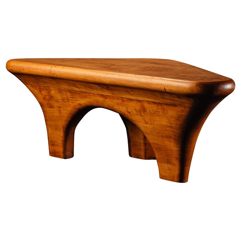 American Studio Craft Movement Triangular Architectural Cocktail Table ...