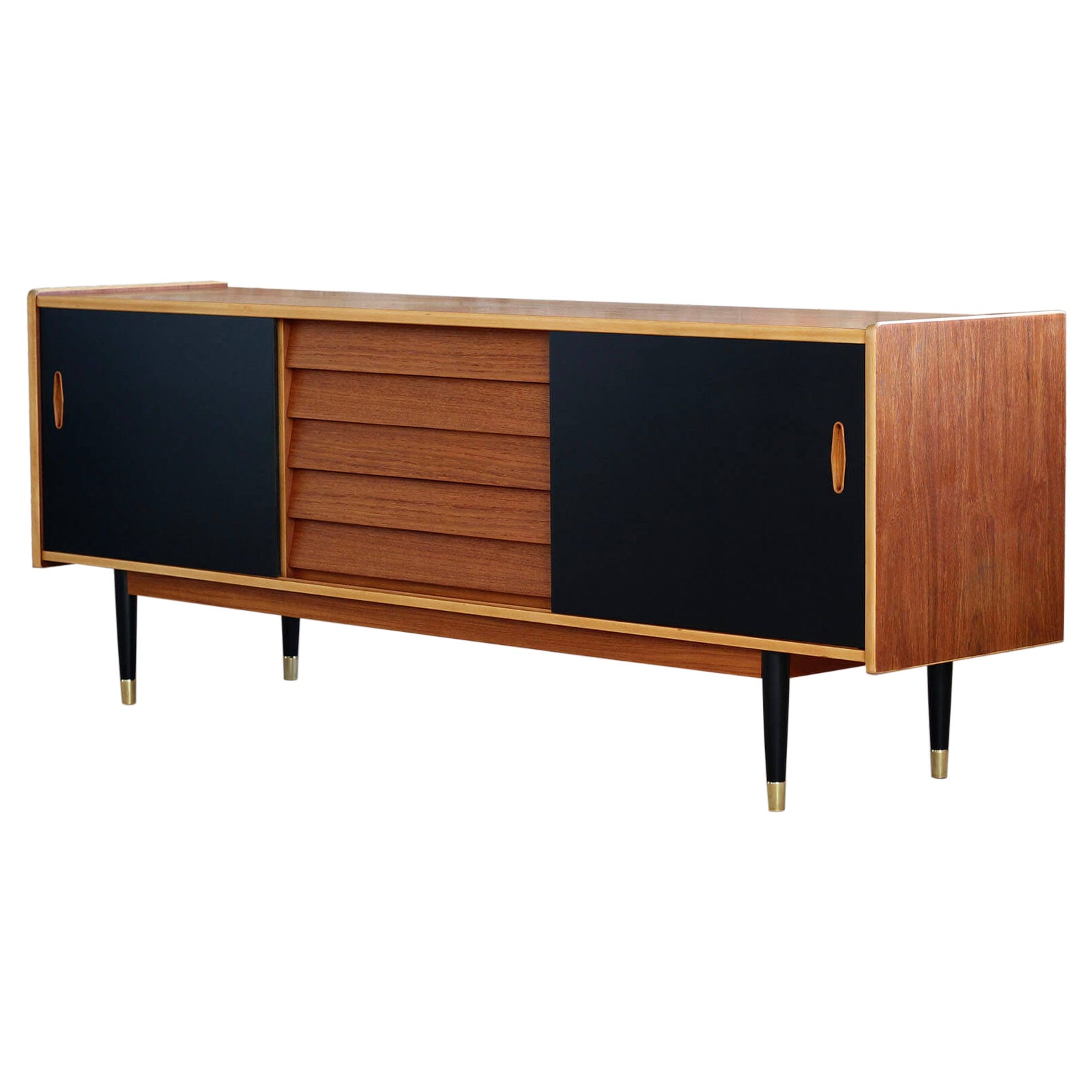 Sideboard in Oak and Teak by Yngve Ekstrom for Troeds in the 1950s at ...