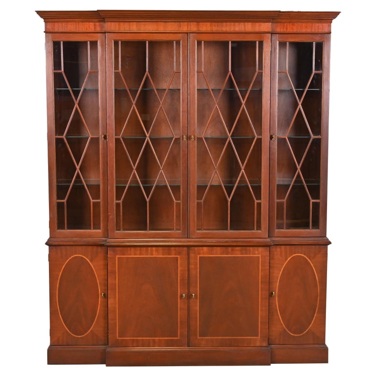 Baker Furniture Historic Charleston Georgian Breakfront Bookcase ...