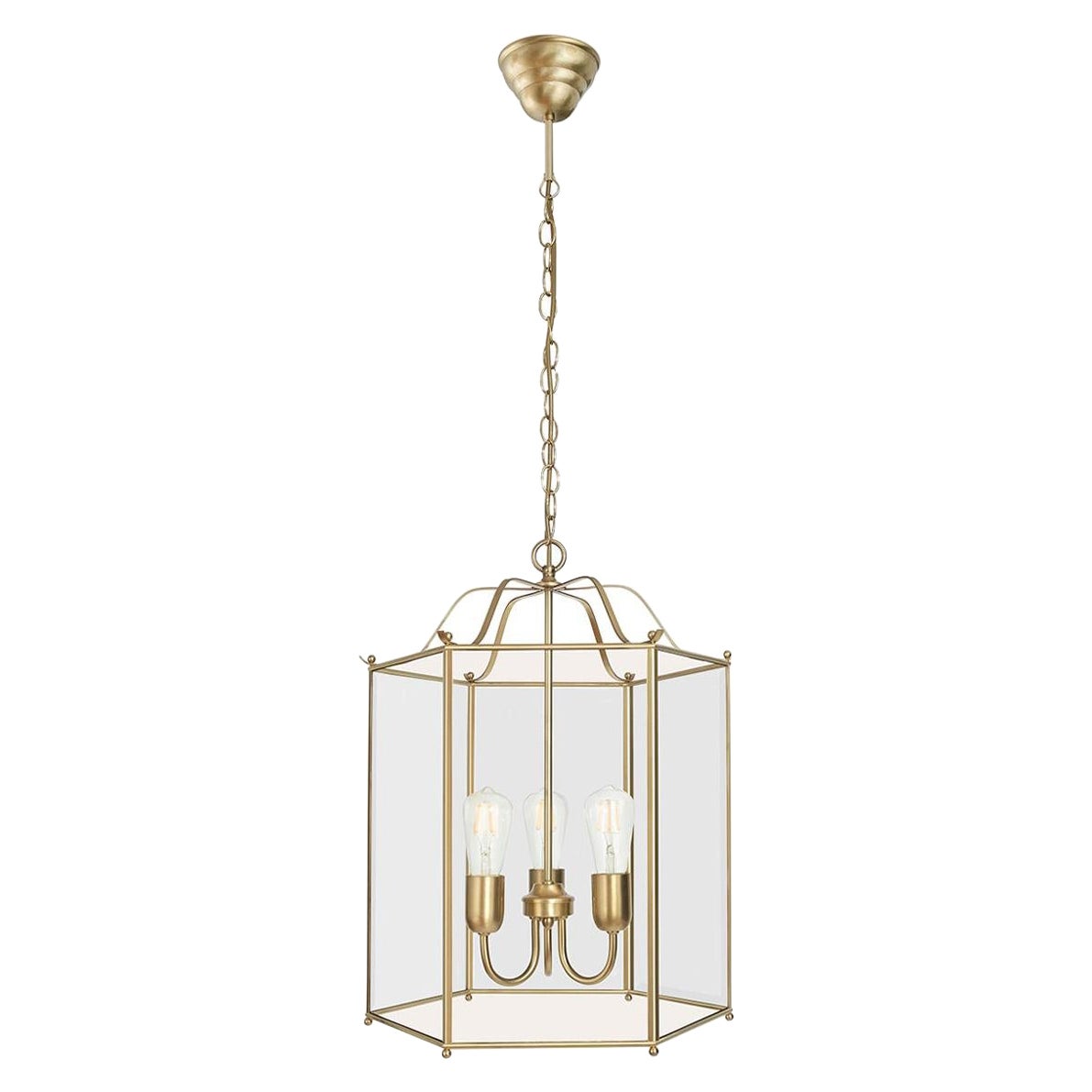 Large Ceiling Lamp in Brass For Sale at 1stDibs