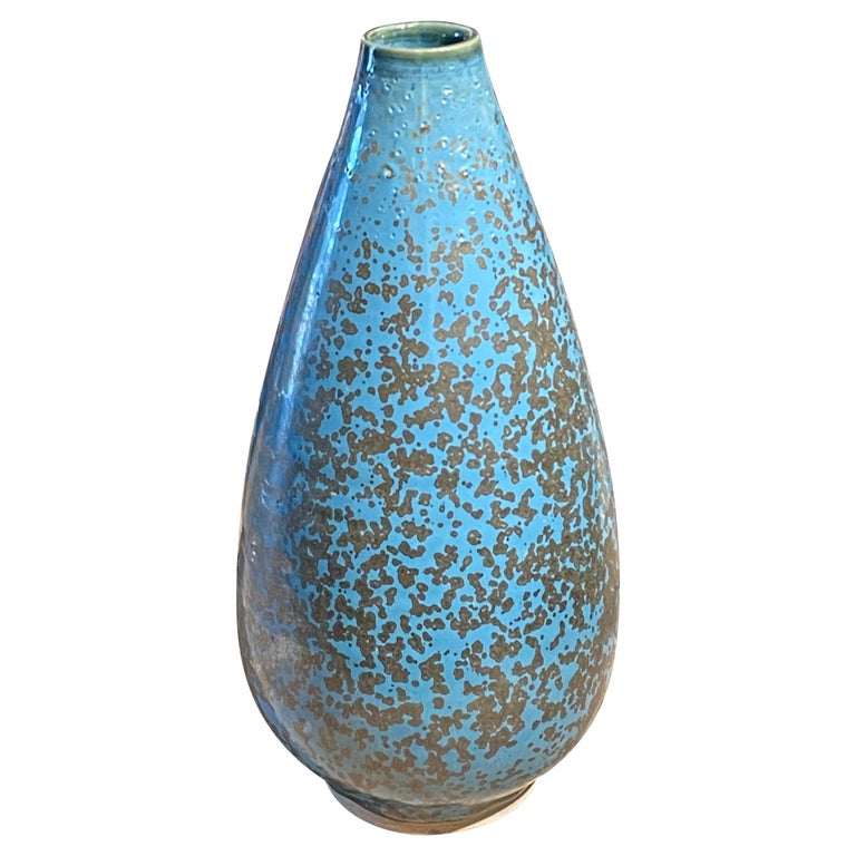 Blue Speckle Glaze Tear Drop Shape Vase, China, Contemporary For Sale ...
