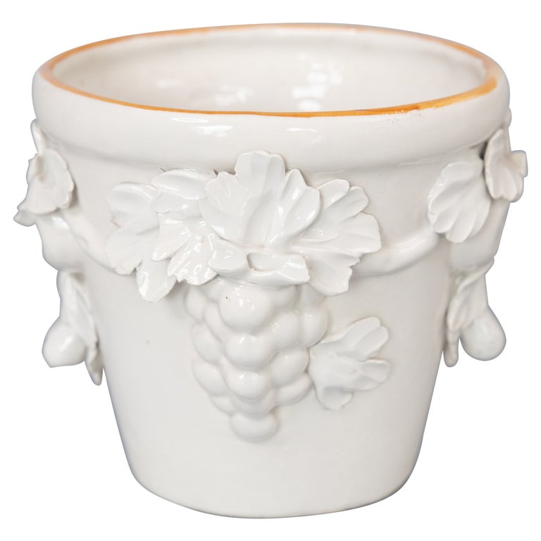 Mid-20th Century Italian White Blanc De Chine Cachepot Planter For Sale ...