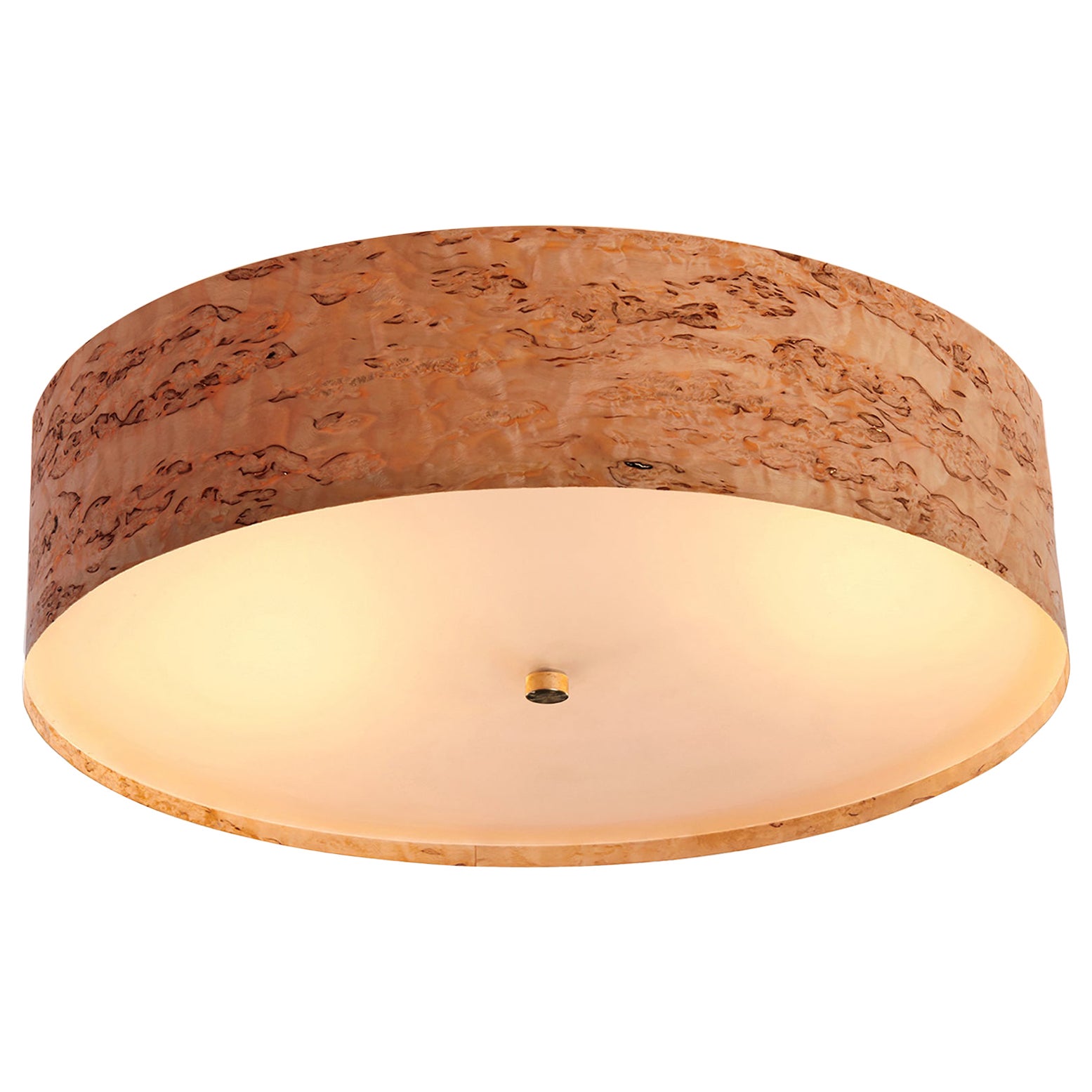 Mid-Century Modern Walnut 17.5" Flush Mount Light Fixture For Sale at ...