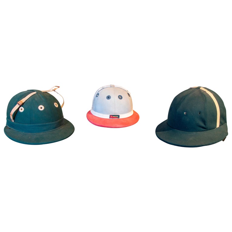 Decorative Set of Three Polo Helmets from La Martina and Patey London ...