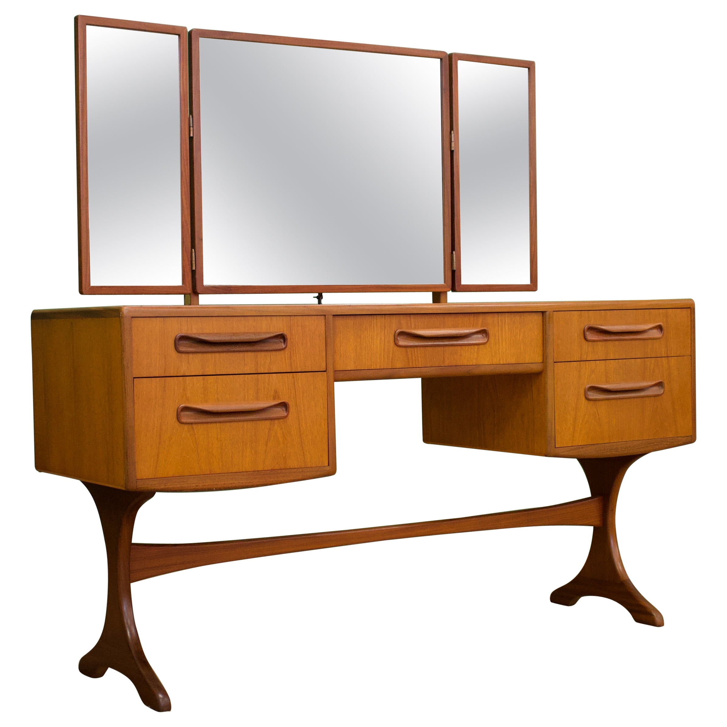 Vintage British Mid-Century Modern Teak "Quadrille" Vanity by G Plan at ...