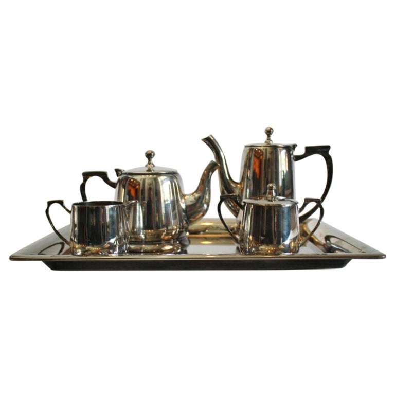 6 Piece Silver- Plated Tea and Coffee Service For Sale at 1stDibs