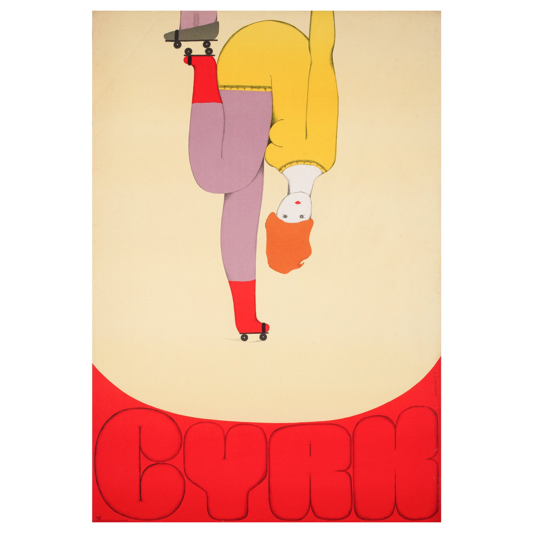 Polish, Cyrk, Circus Poster, 1970s, Vintage, Mona Lisa Contortionist ...