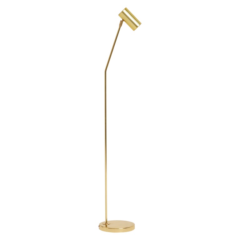 Brass Reading Floor Lamp For Sale at 1stDibs