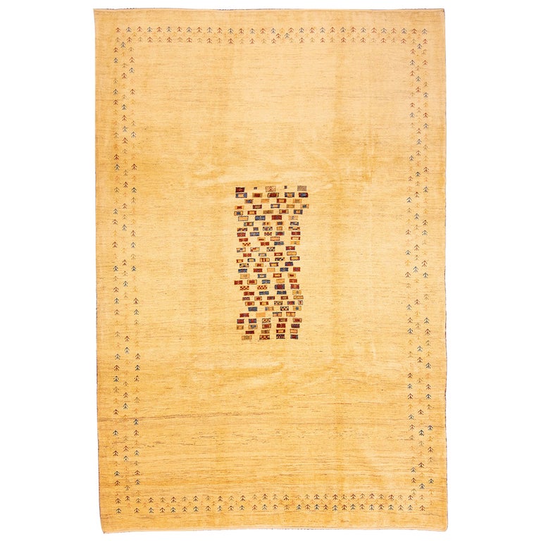 Gabbeh Rug Minimalist Design For Sale at 1stDibs