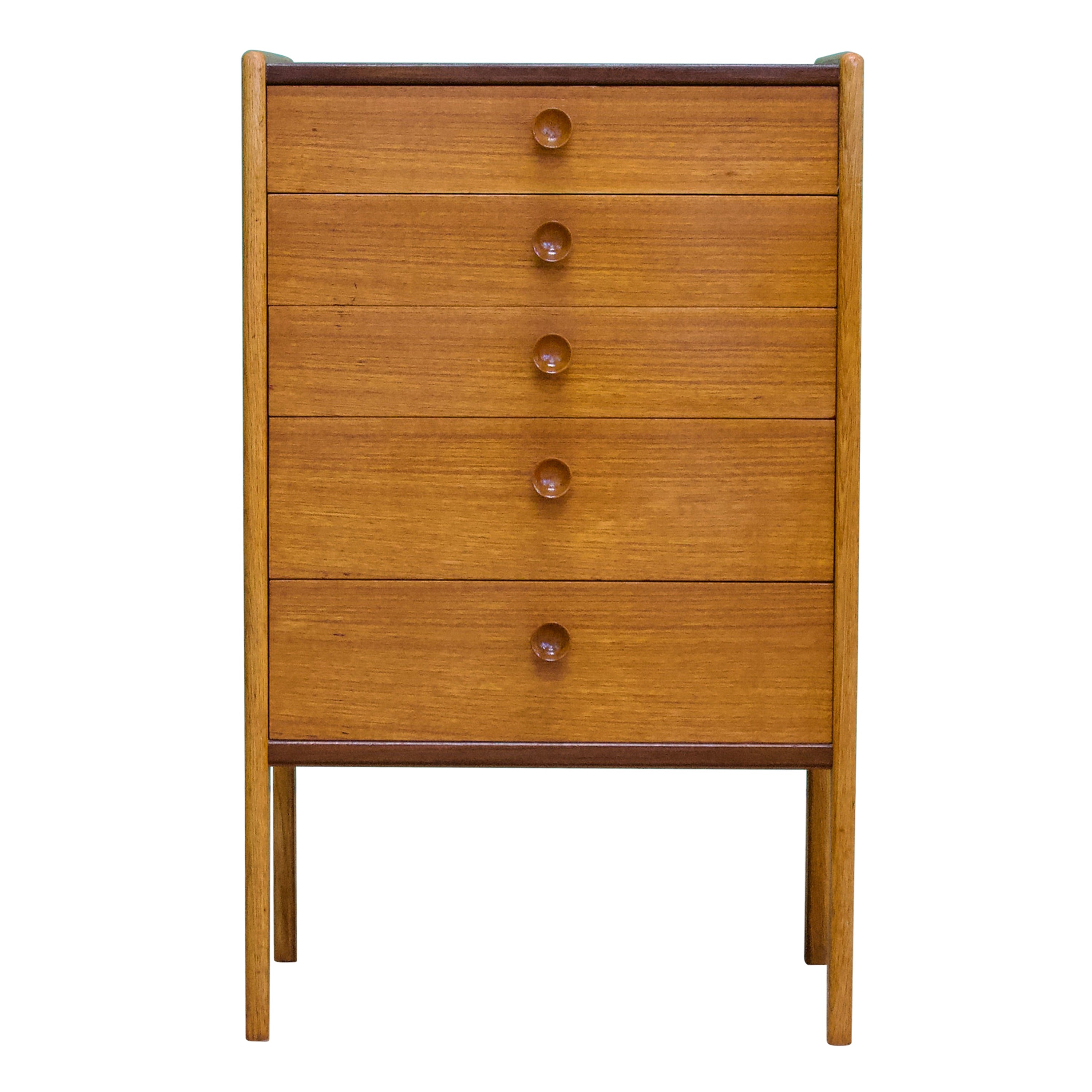 Mid-Century Teak Tallboy Chest of Drawers by Ib Kofod Larsen for G-Plan ...