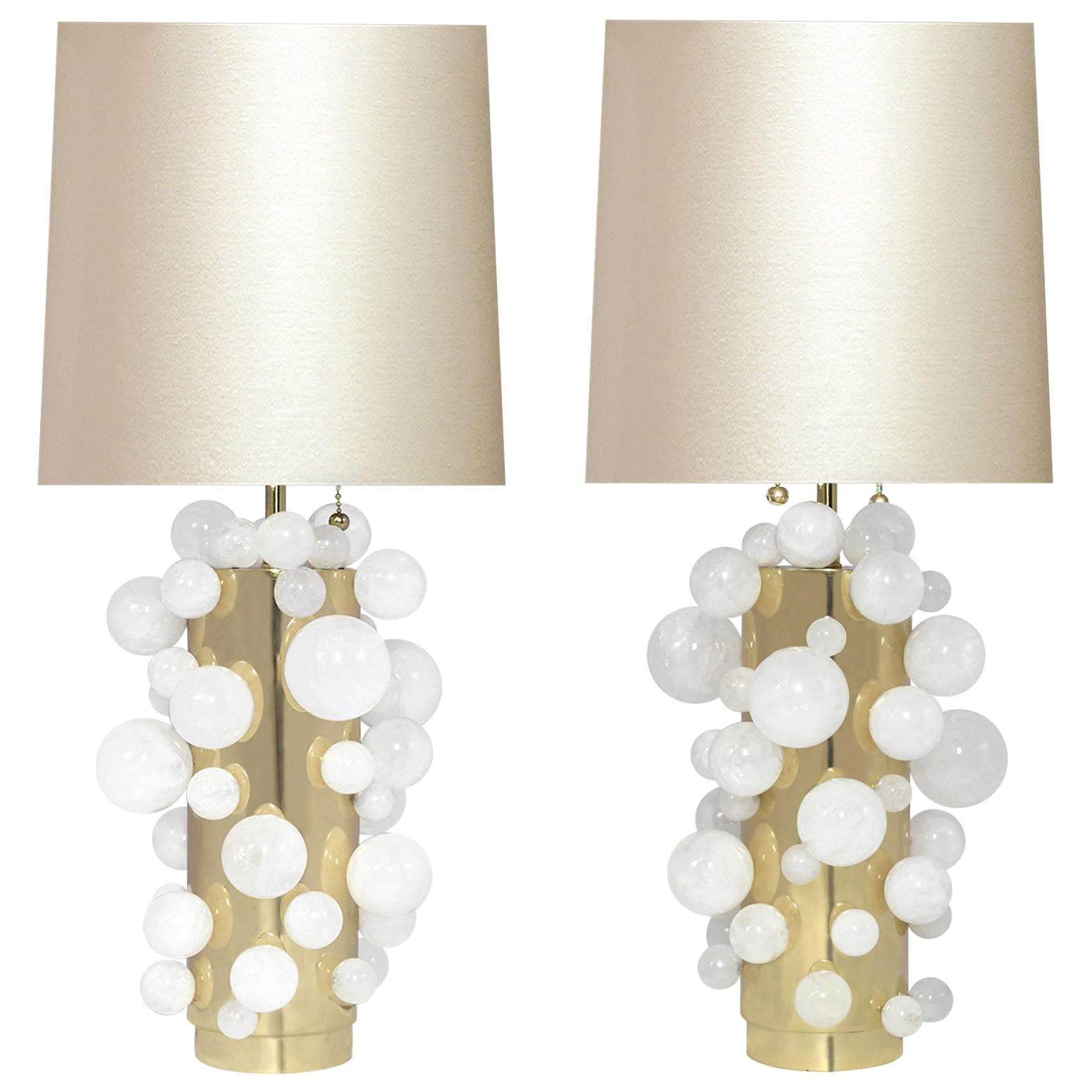 Rock Crystal Bubble Lamps by Phoenix For Sale at 1stDibs