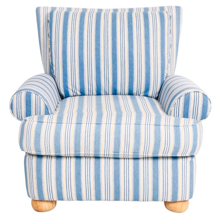 Coastal Striped Lounge Chair by Bauhaus at 1stDibs
